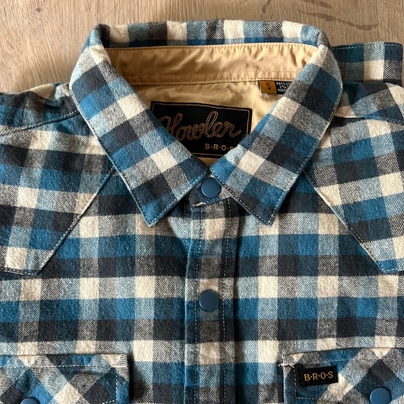 Howler Brothers | Shirts | Rare Howler Brothers Blue Snap Flannelnwt ...